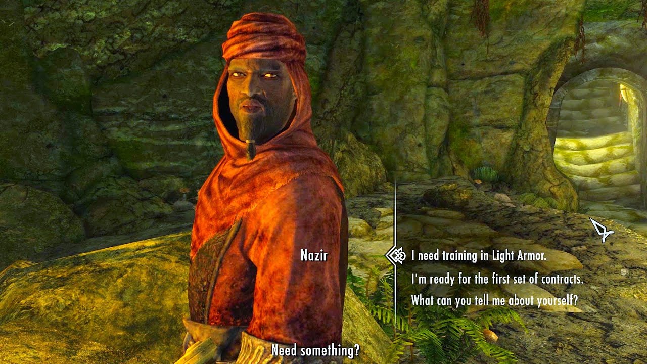 Nazir's special response to Redguard protagonist. Skyrim Anniversary ...