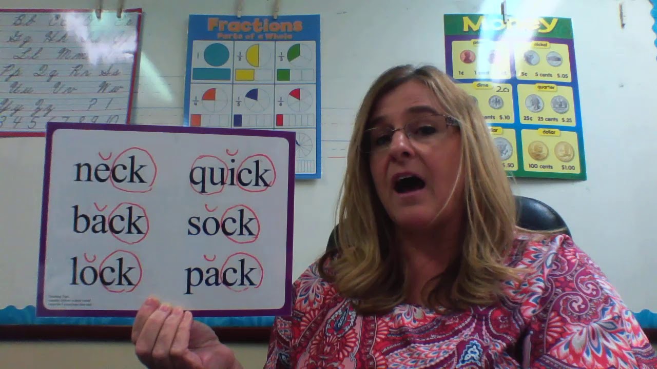 Words With the CK Phonic Sound and a Short Vowel. - YouTube
