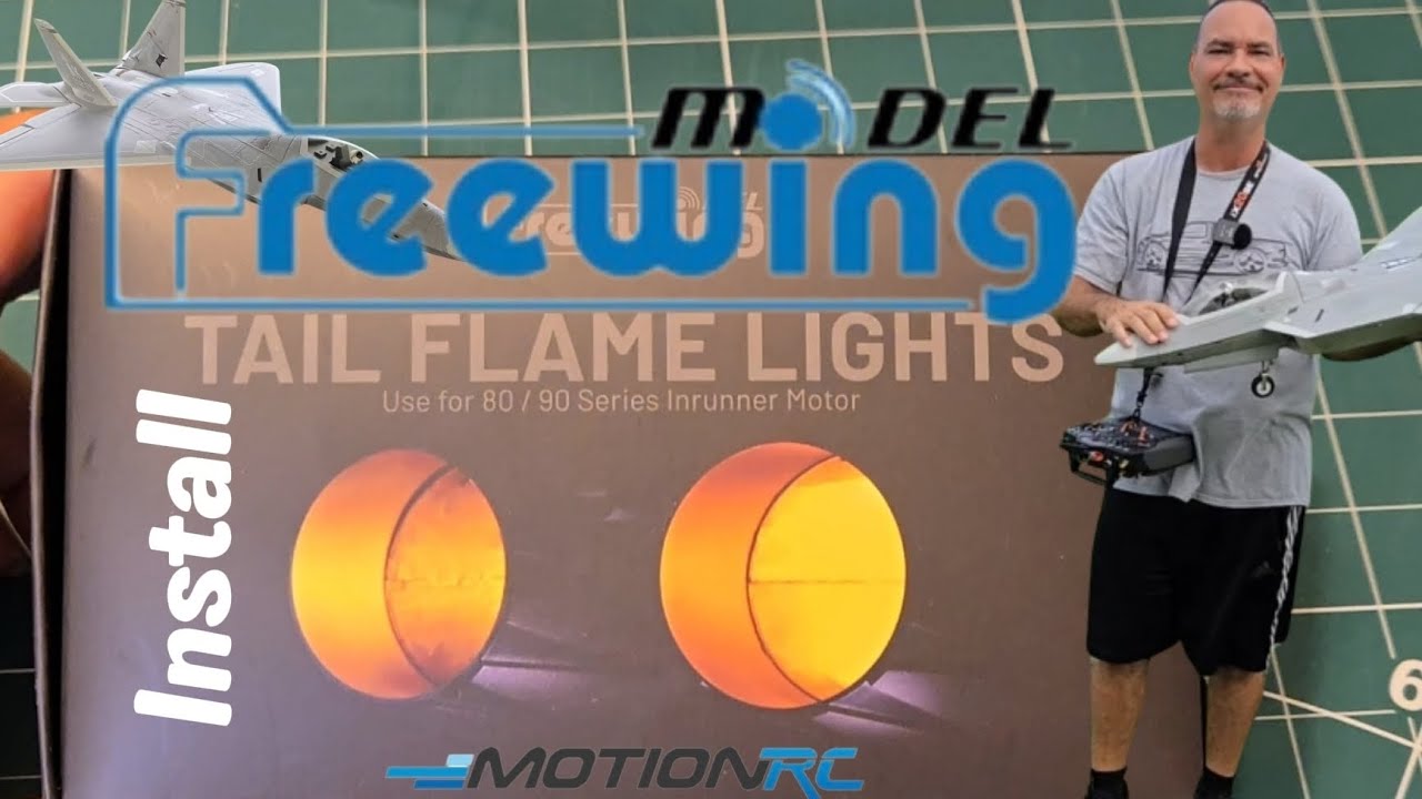 FreewingTail Flame Lights installed on the F22 Raptor - YouTube