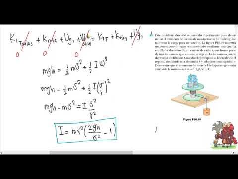 Energia rotacional + Inercia (Deteminar el momento de inercia de un objeto con forma irregular ...