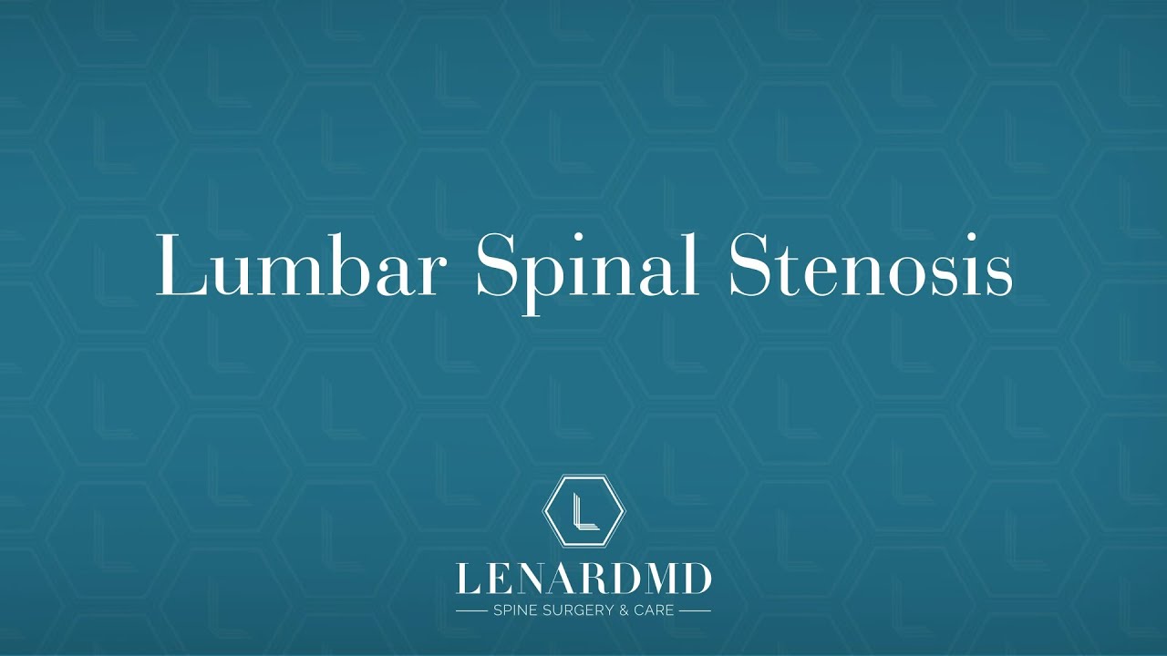Lumbar Spinal Stenosis - YouTube
