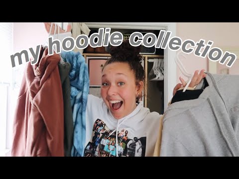 trying on all of my favorite hoodies ⭐️ my hoodie collection - YouTube