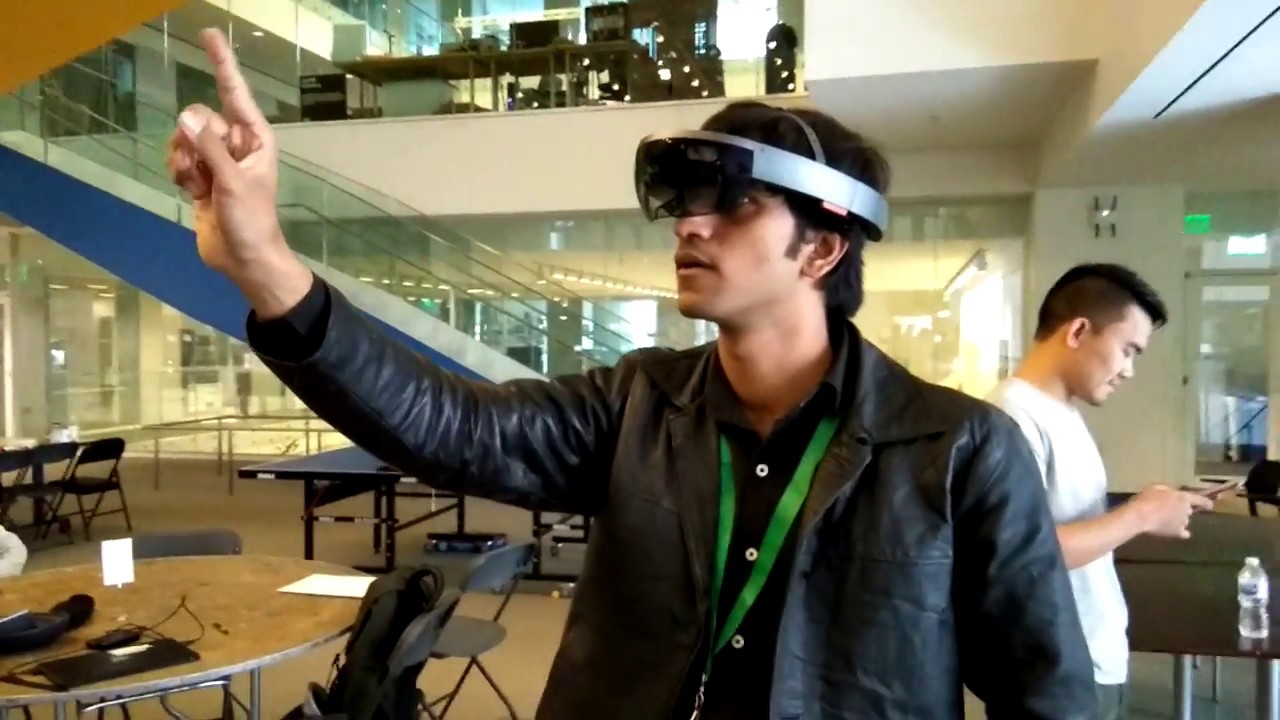 MIT Media lab - Demo with Hololens - Reality Virtually Hackathon - YouTube