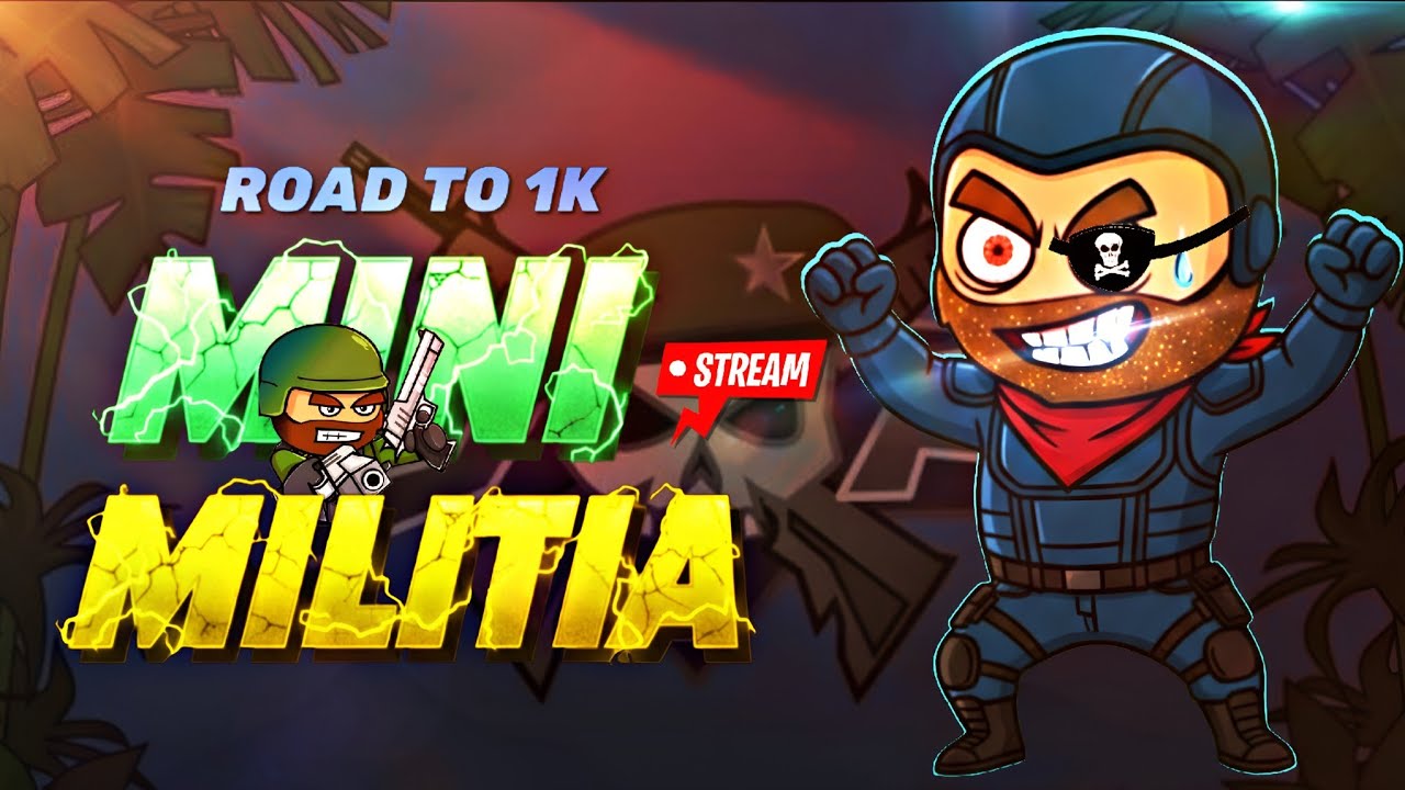 Mini Militia 3v3 Live Stream 😅 Road To 1k - YouTube
