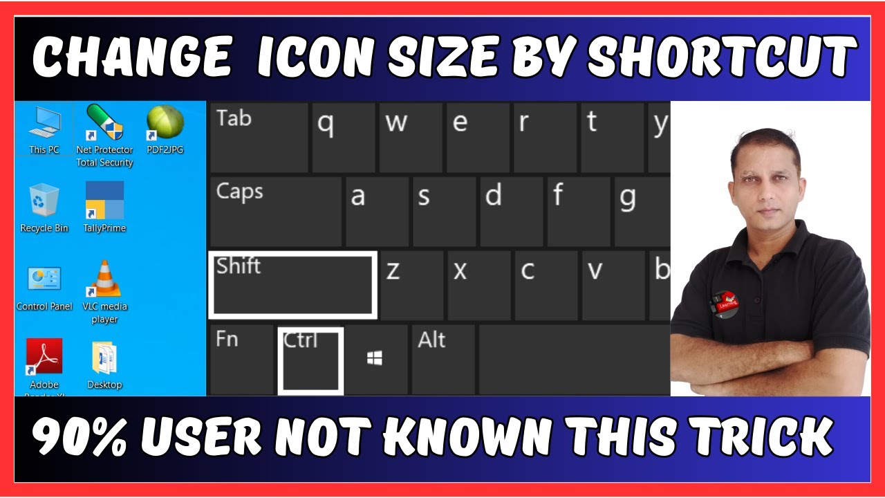 How to Change Desktop Icon by Shortcut Key | Desktop Icon - YouTube