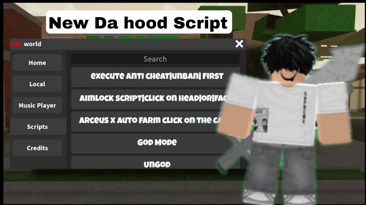 New Da Hood Tray World Script | arceus x roblox scripts - YouTube