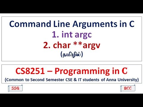 C | Command Line Arguments | argc, argv | Programs | CS3251-Programming ...