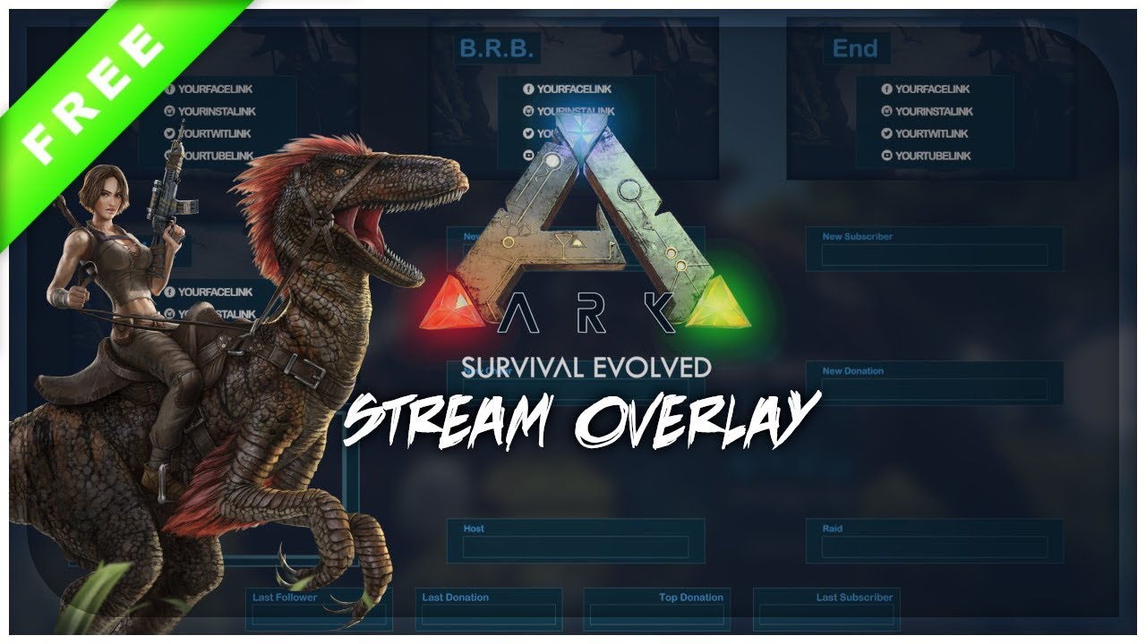 Ark Survival Evolved Animated Stream Overlay | Free Download - YouTube