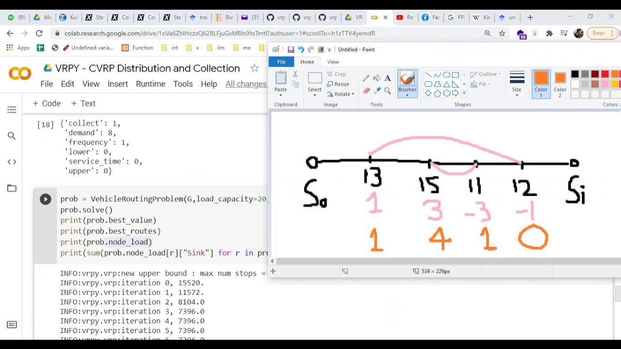 vrpy09 Python vrpy Vehicle Routing Problem Distribution and Collection 16 Destinasi - YouTube