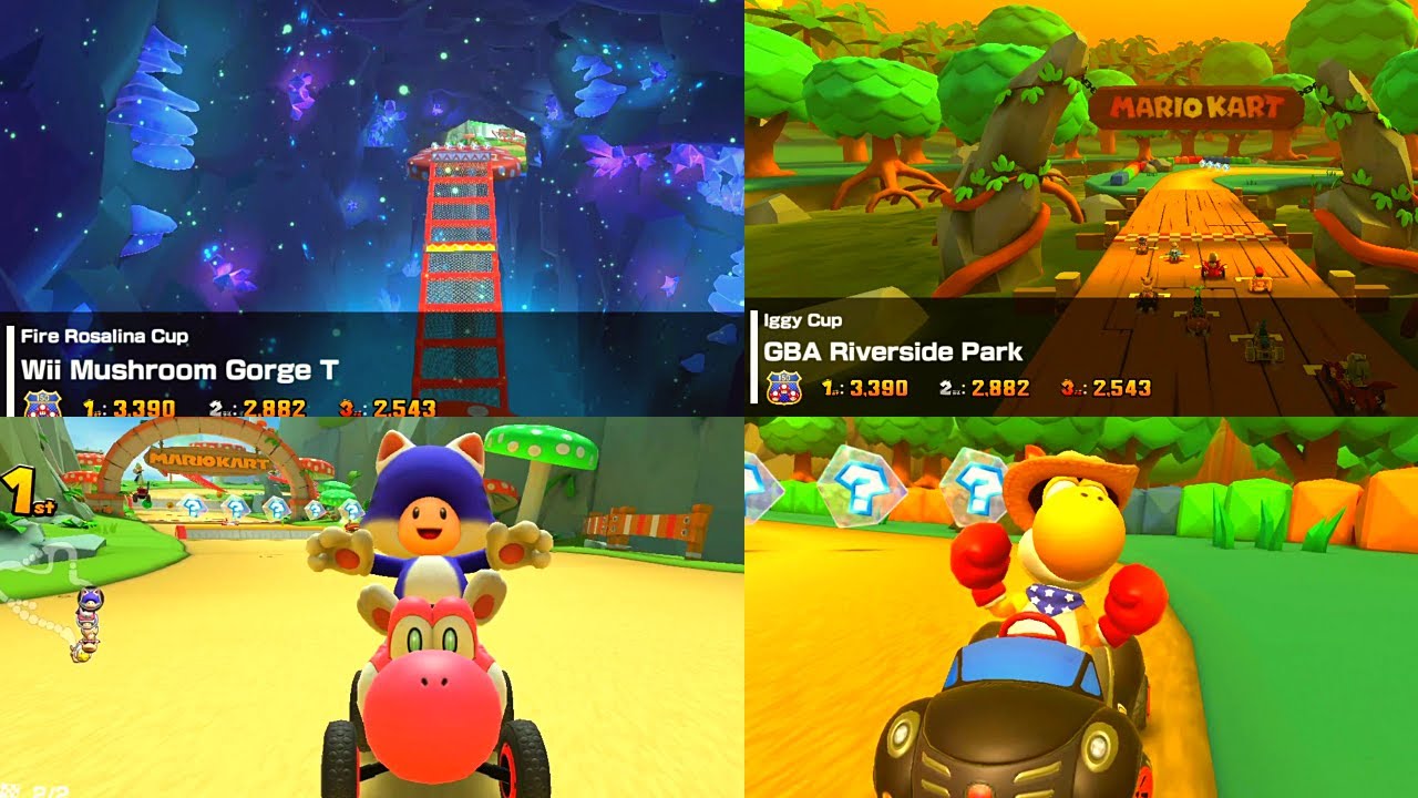 Wii Mushroom Gorge T - GBA Riverside Park - Mario Kart Tour Exploration ...