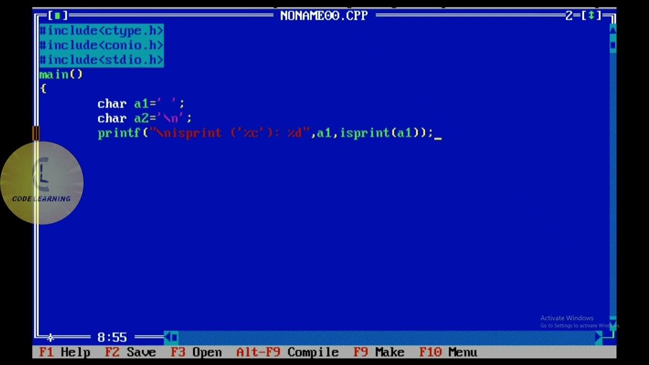 C language | Ctype header file 'isprint()' | CodeLearning - YouTube
