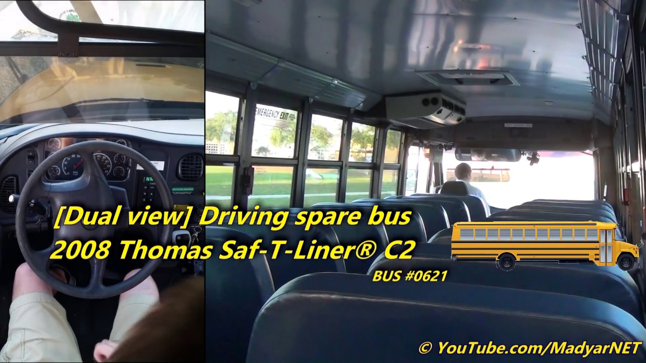 Dual view morning driving 2008 Thomas Saf-T-Liner® C2 with MB OM906LA ...