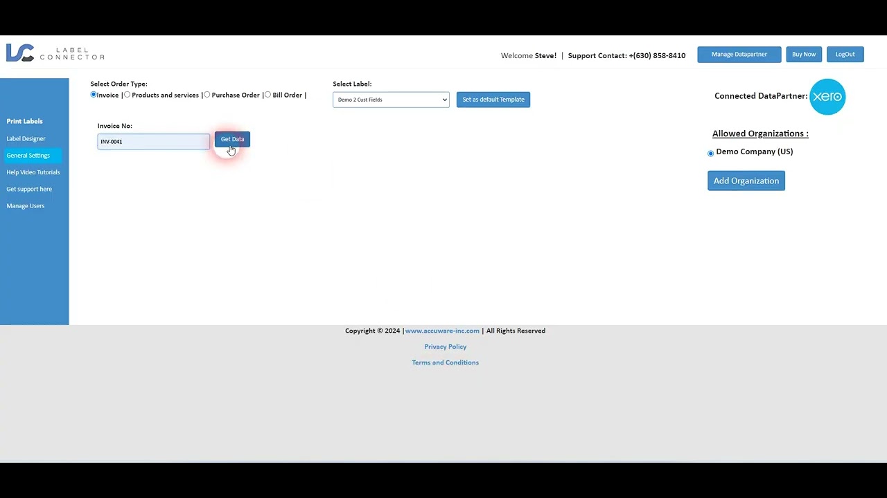 Label Connector Online General Settings - YouTube