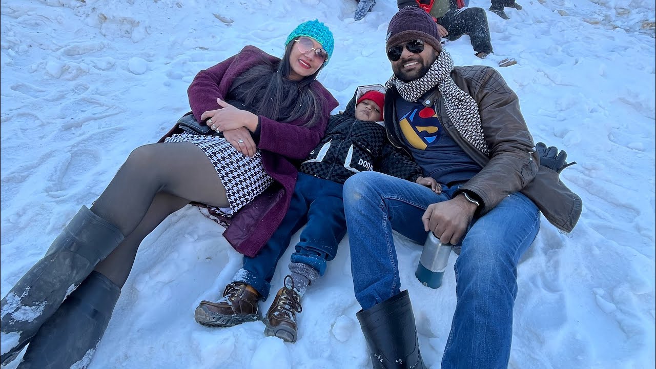 Snow fall in patnitop ||gurgaon to patnitop||#travelvlog #familyvlog # ...