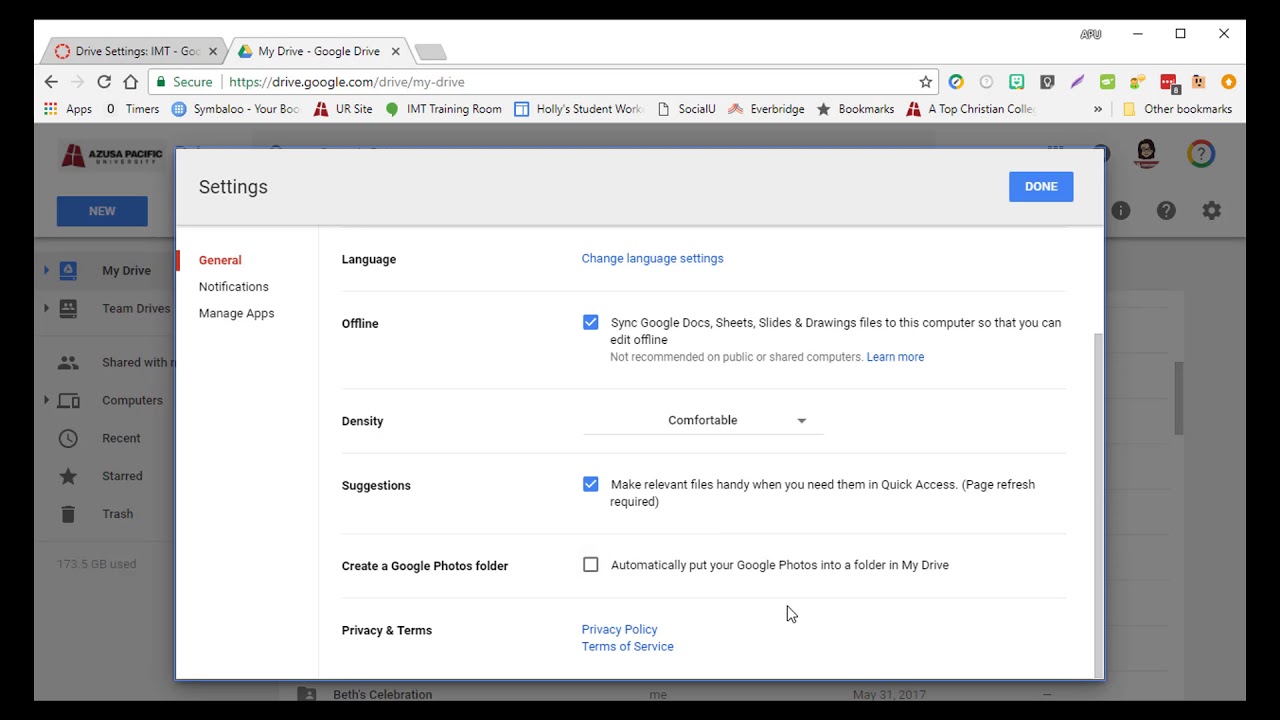 Google Drive Settings (2018) - YouTube