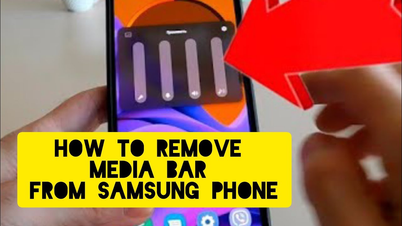 how to remove media bar from Samsung phone - YouTube