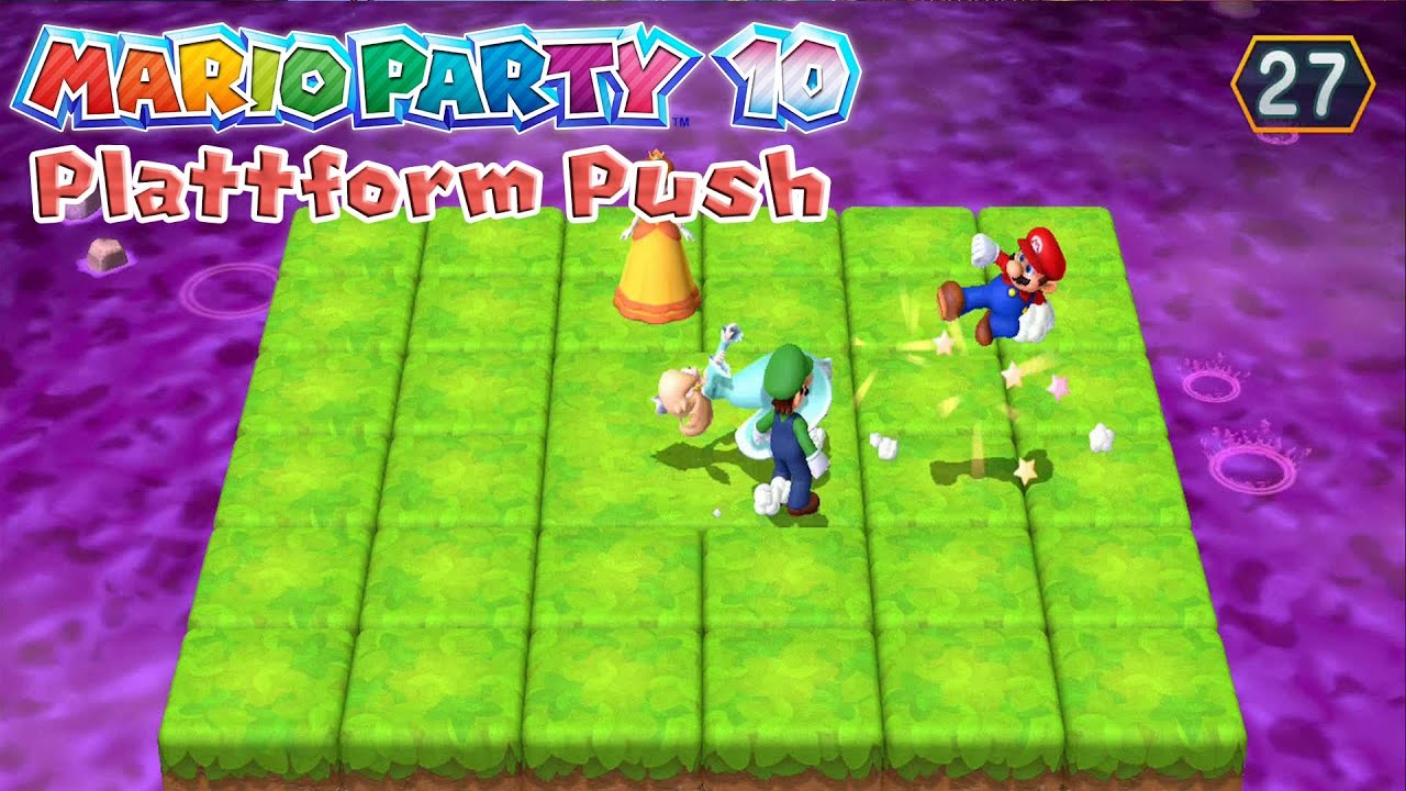 Mario Party 10 - Plattform Push Minigame Gameplay [ HD ] - YouTube