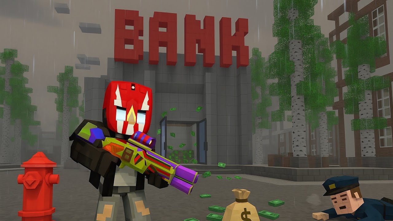 Bank Robbery in School Party Craft! | Epic Heist Gameplay - YouTube