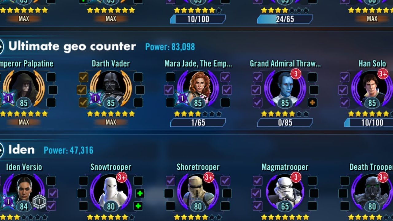 Best geo counter in swgoh for mid game players works great for even low ...