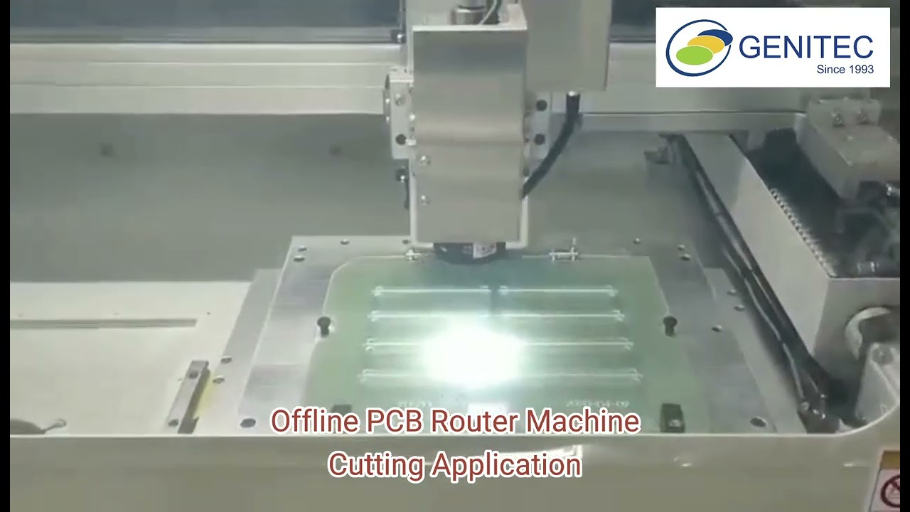 Genitec Offline PCB router machine - YouTube