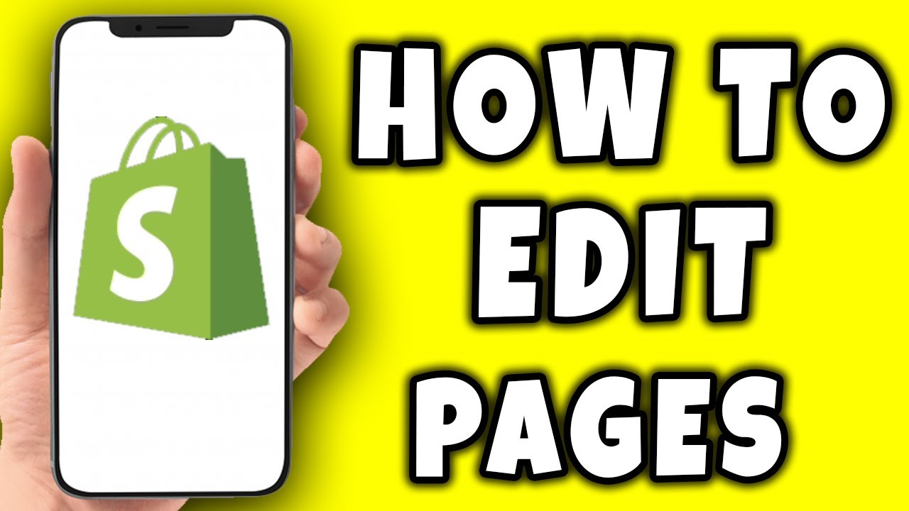 How To Edit Pages in Shopify (2025) - YouTube