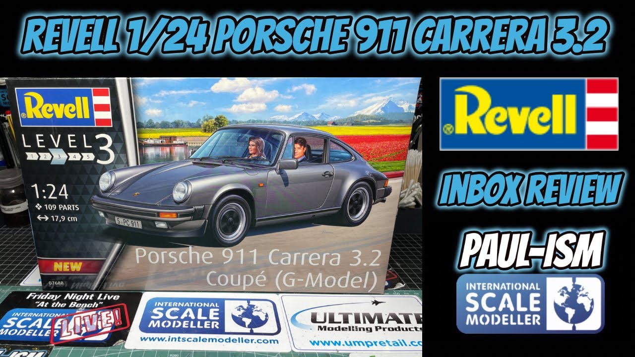 Revell 1/24 porsche 911 Carrera 3.2 Coupe (G-Model) In-Box Review - YouTube