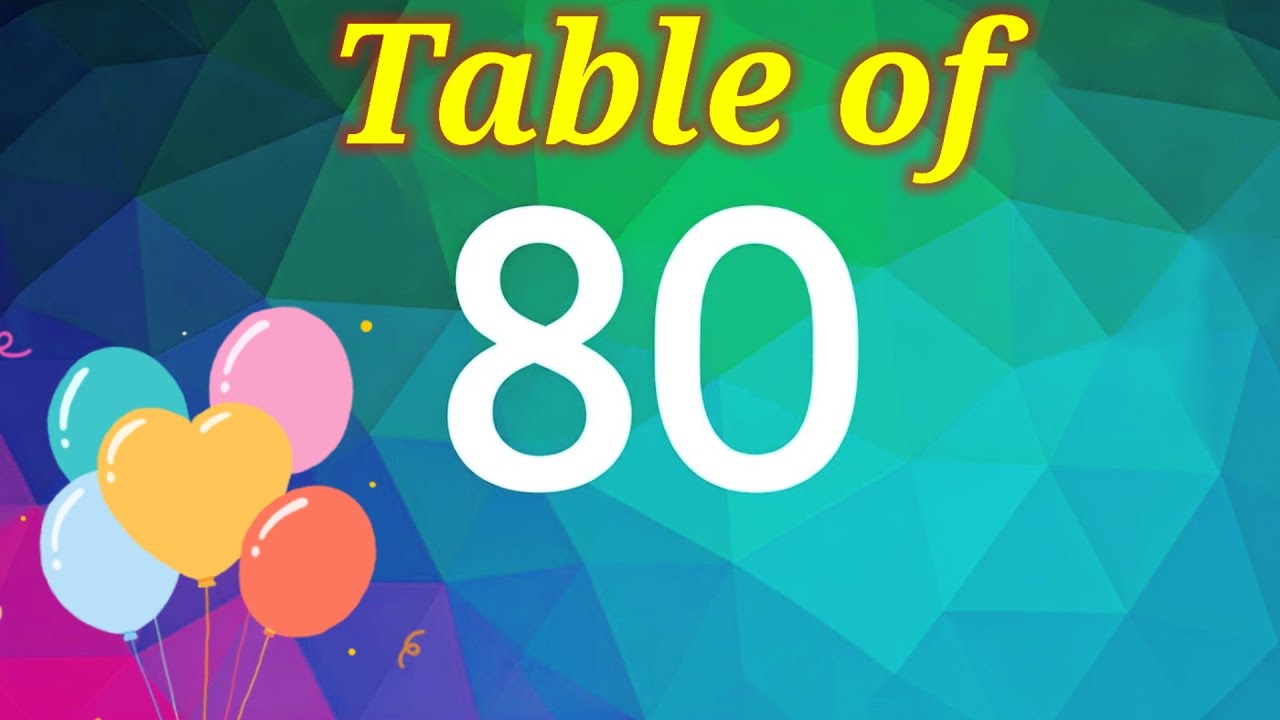 Skip counting of 80 for kids||Practice 80 skip counting || Table of 80 ...