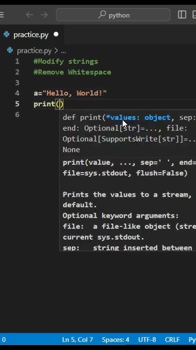 Modify Strings Remove Whitespace Python Pythonprogramming Coding