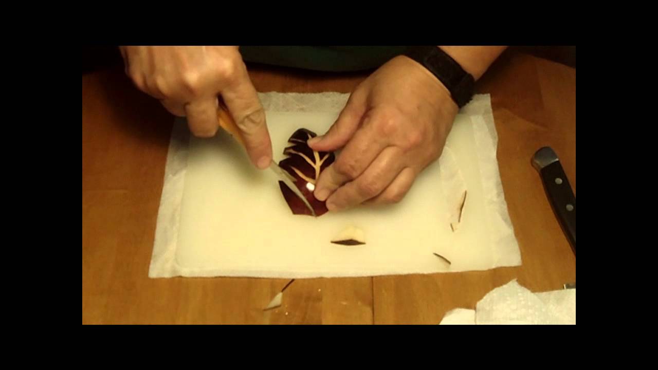 Fruit Carving Lesson - Apple Leaf Plate Garnish - YouTube