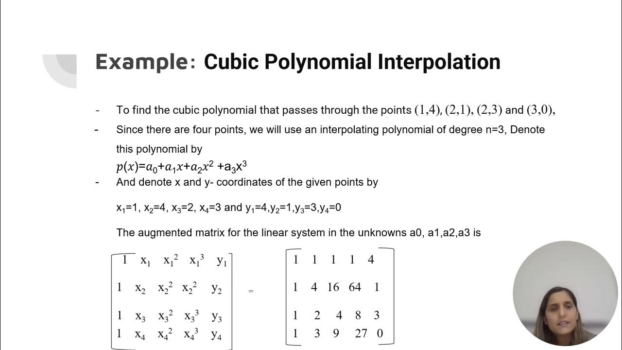 Polynomial Interpolation Using Linear System - YouTube