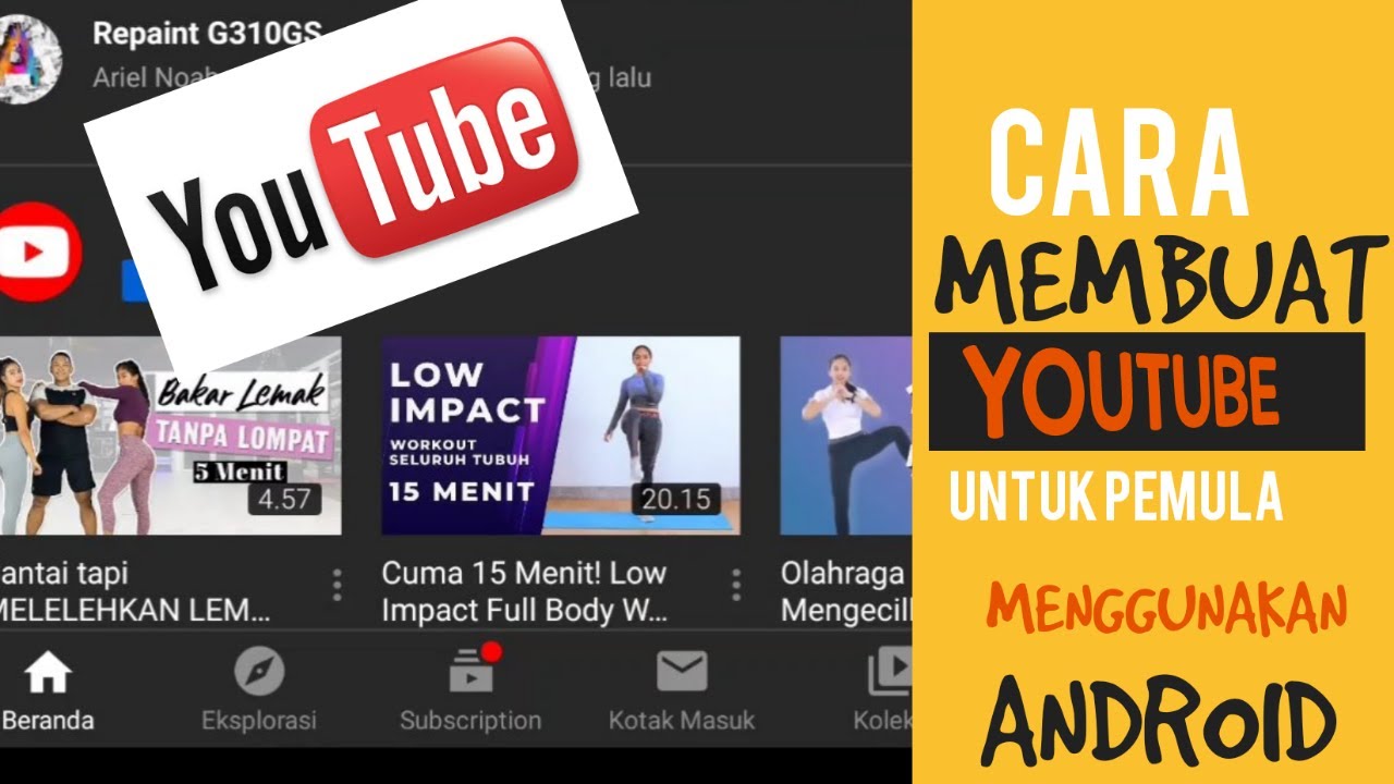 Cara membuat akun youtube untuk pemula - YouTube