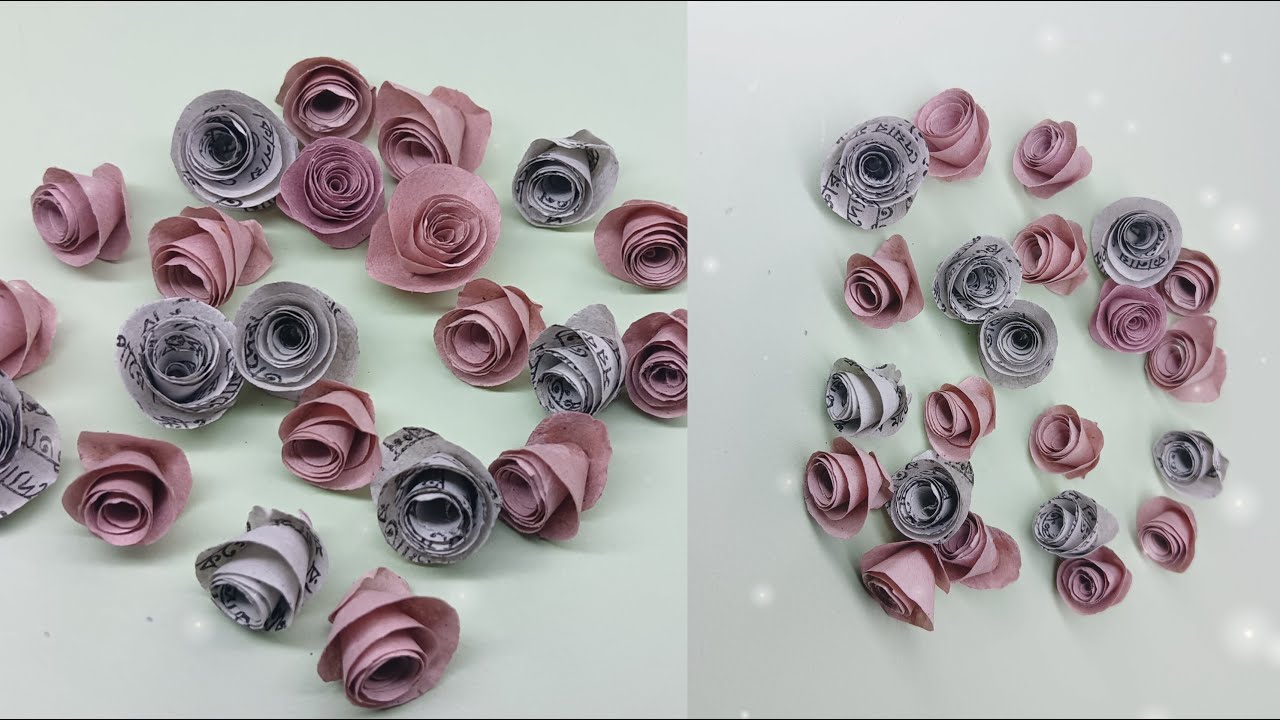 Easy Paper Rose Flowers 🌹| Paper Crafts | Simple Paper Flowers | Flower ...