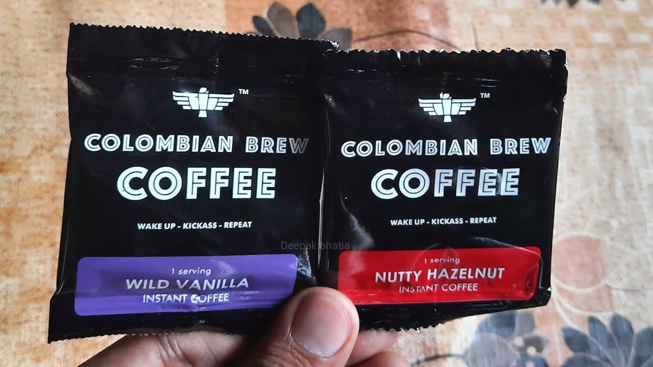 colombian brew coffee hazelnut and vanilla flavour - YouTube