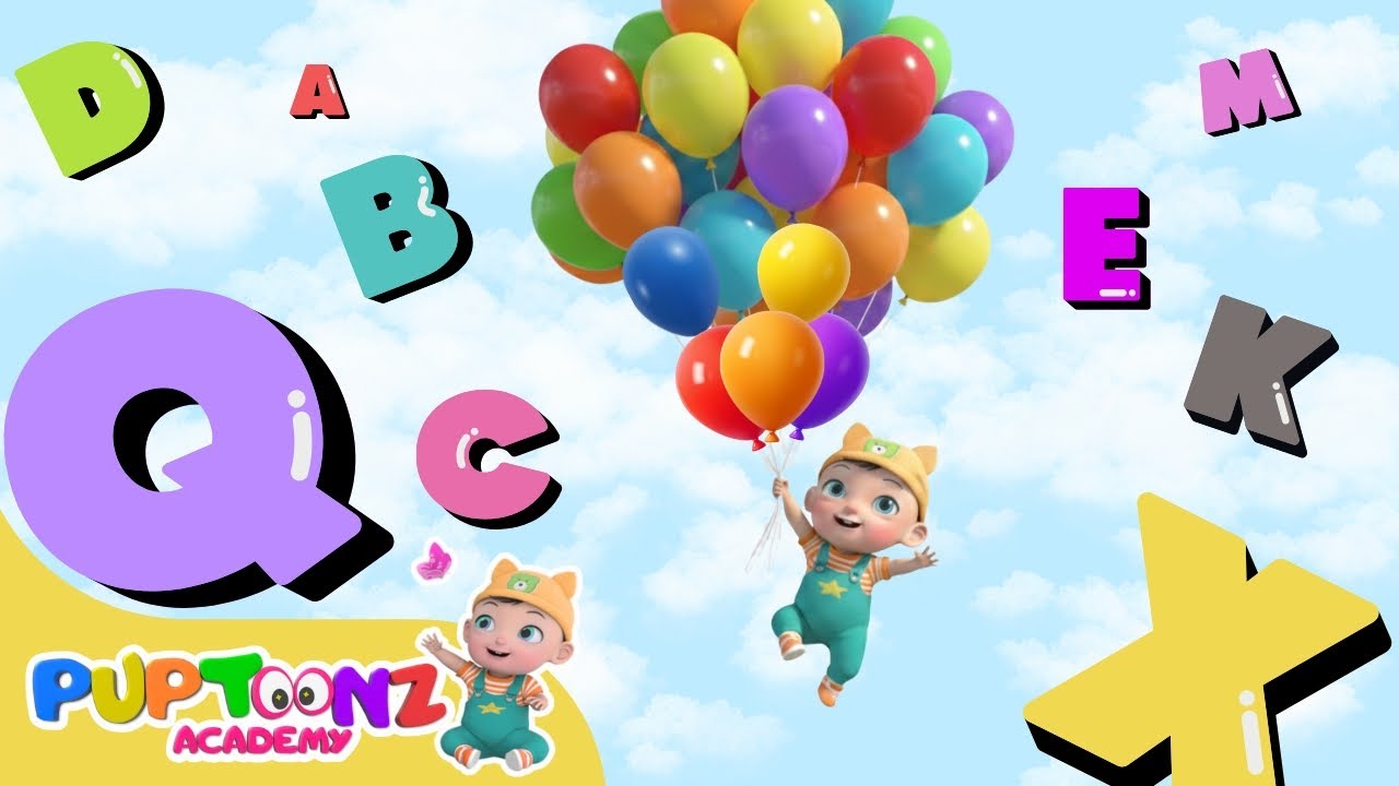 ABC Song for Kids| Flying Balloons & Alphabets A to Z Play & learn with ...