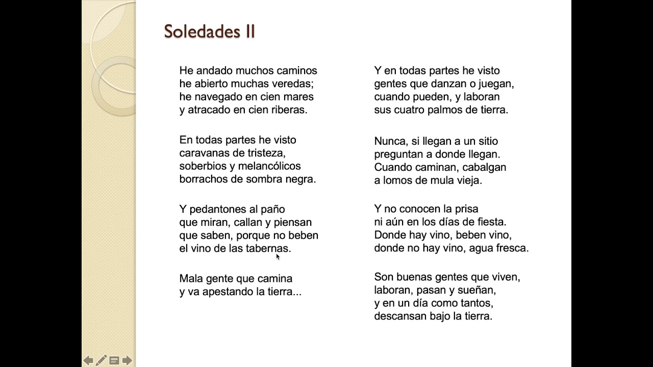 Explicación y Análisis: Soledades II (He andado muchos caminos) - YouTube