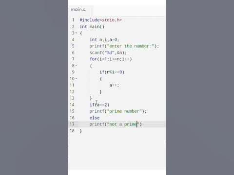 C program to check whether given number is prime or not #shorts #trending #primenumber # ...