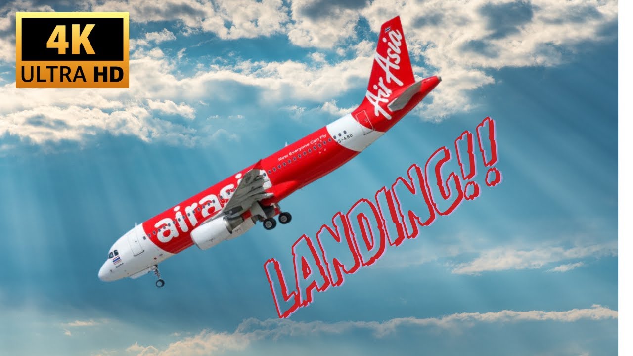 RAGAM Kapal Terbang AirAsia Mendarat (Plane Landing at Kuala Lumpur ...