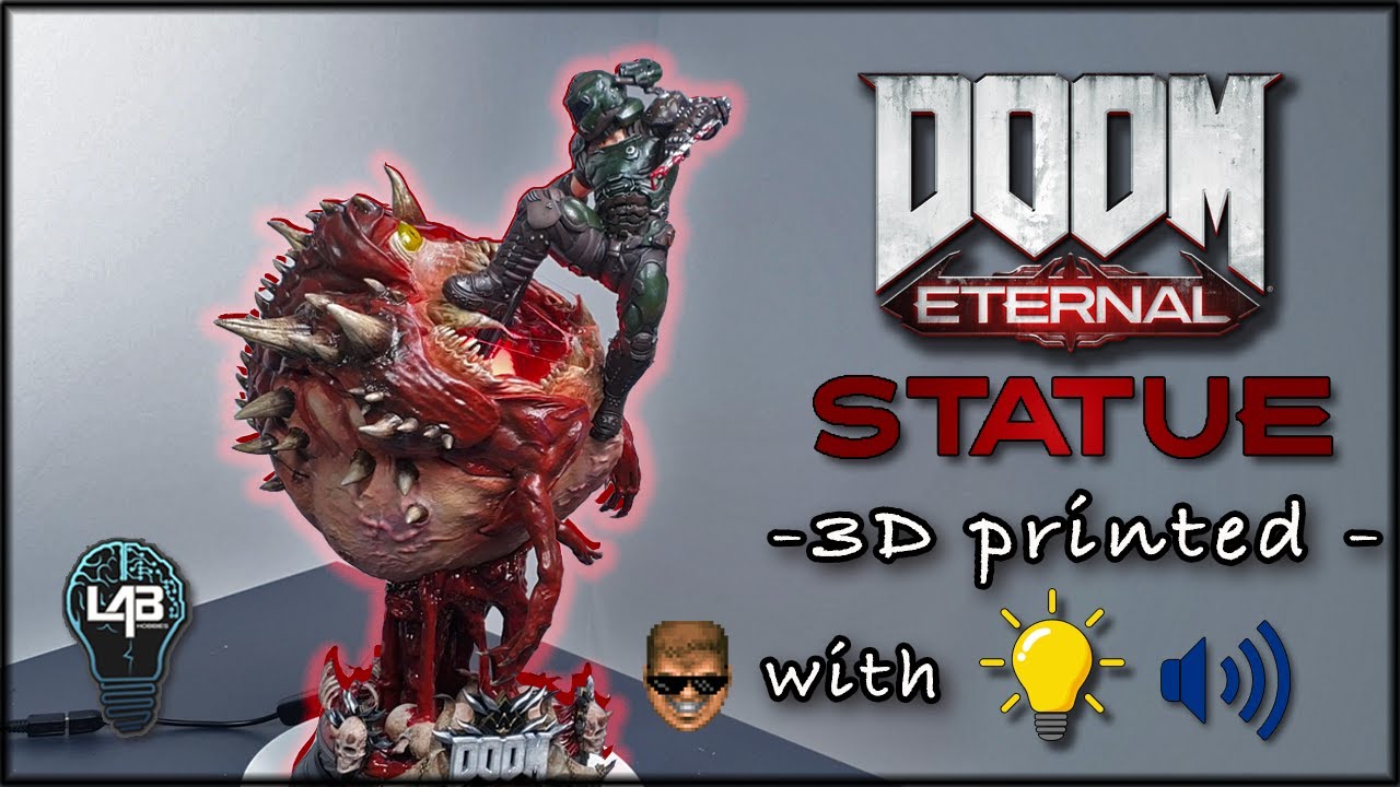 Doom Fan Art Statue: Enhance Your Collection with Lights & Sound! - YouTube