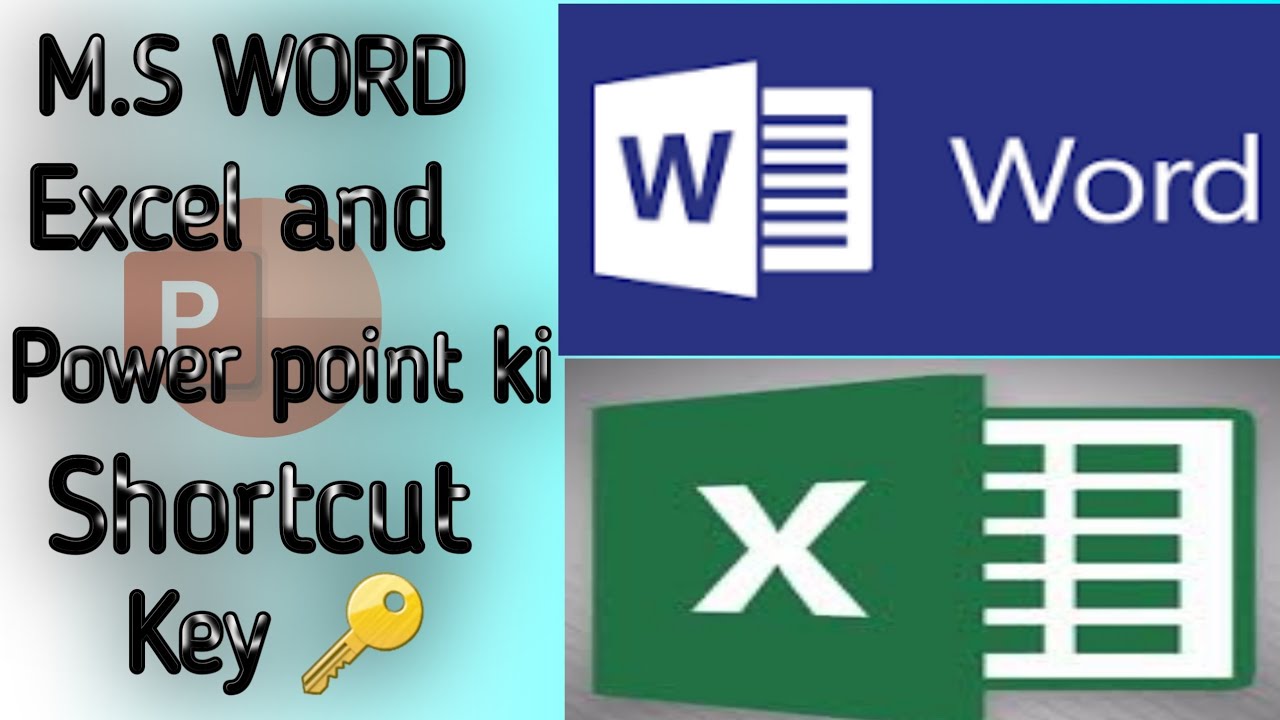 MS WORD,Excel and pawor point Shortcut key 🔑 - YouTube