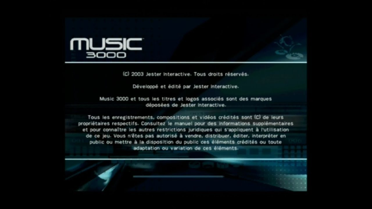 [Ps2] Introduction du jeu "Music 3000" de Jester Interactive (2003) - YouTube