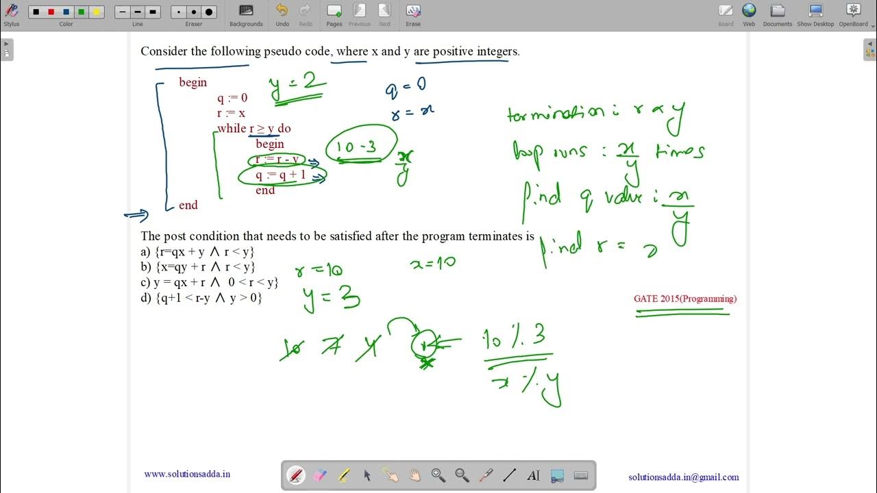 Gate 2015 Set 1 C Programming Solutions Adda Gate Test Series Explained By Vivek Youtube