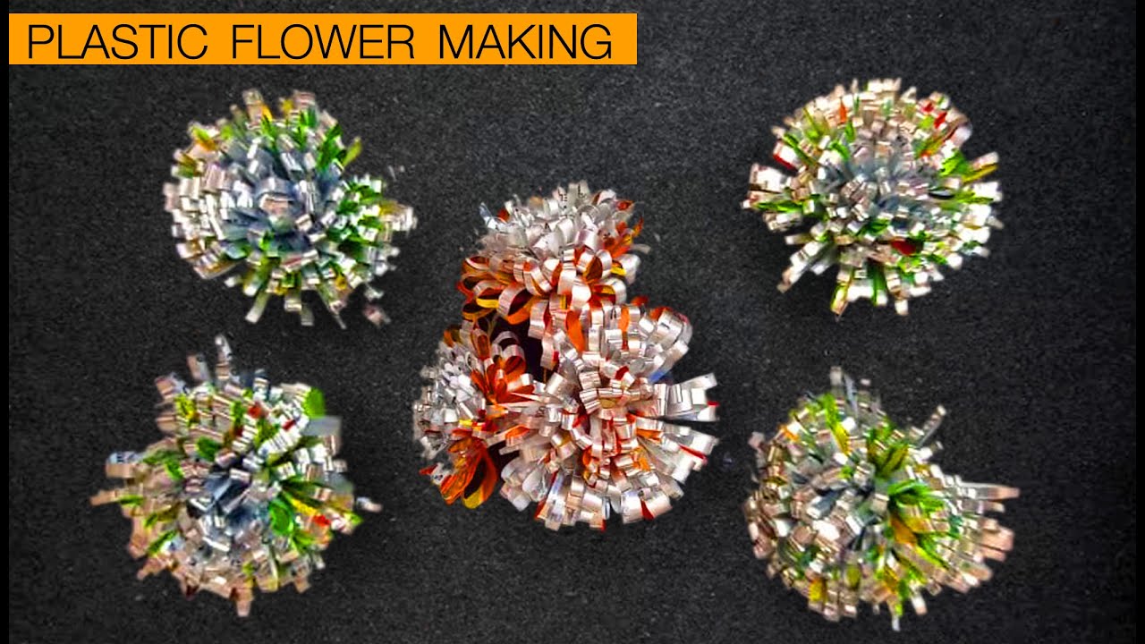 How to make flower using plastic cover - YouTube