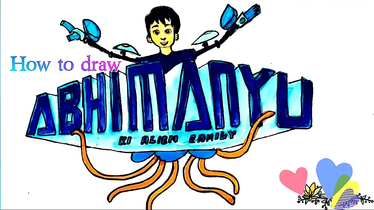 @EZDRAW | How to draw Abhimanyu Cartoon | Drawing for beginners ...