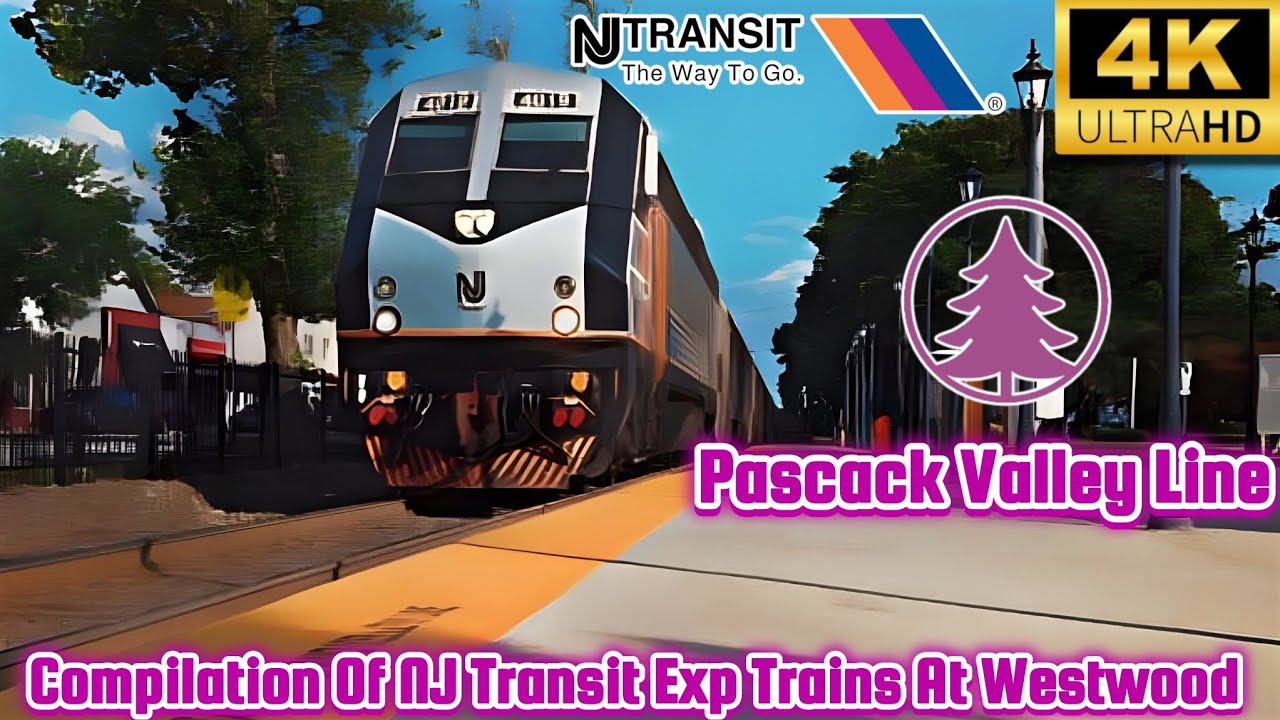 Compilation Of NJ Transit Pascack Valley Line Exp Trains At Westwood ...