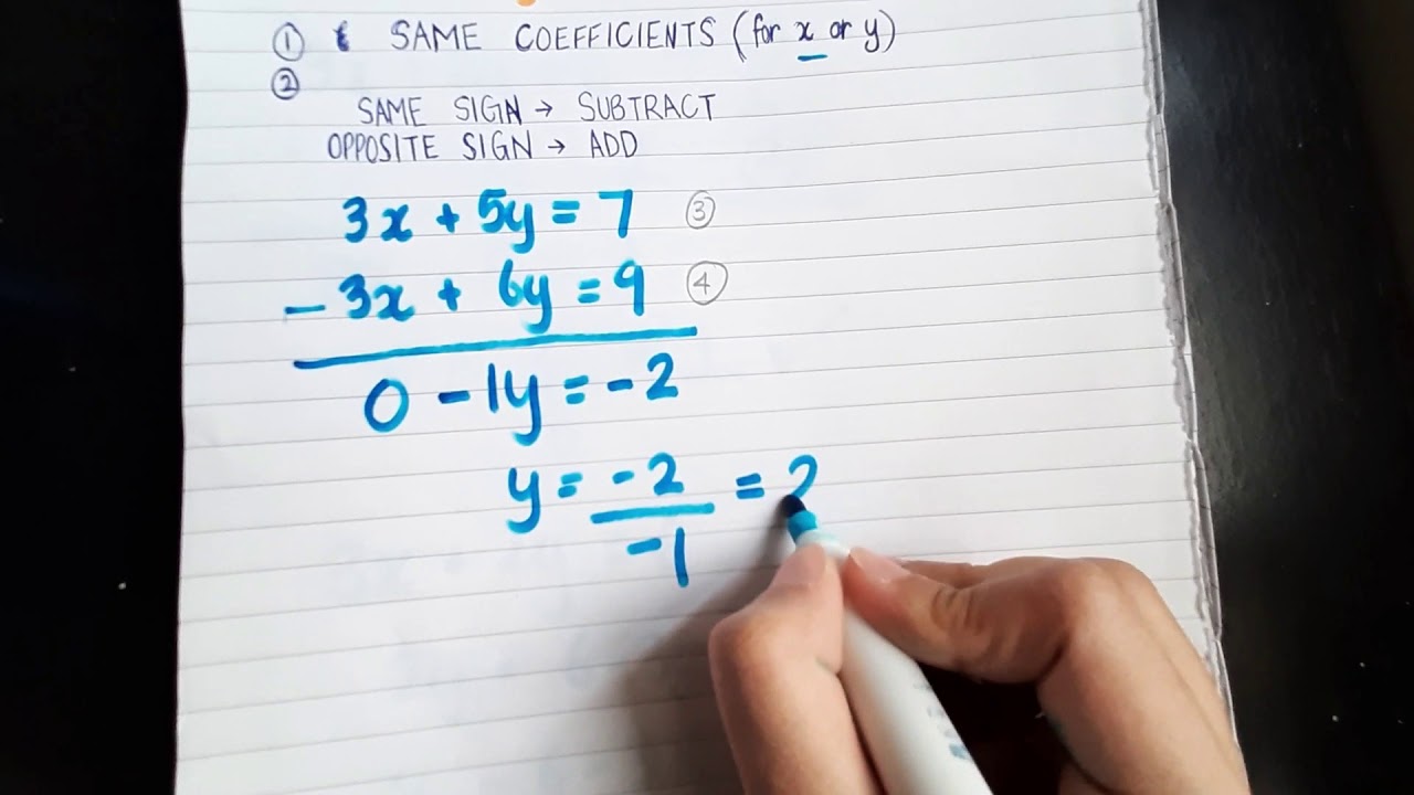 SIMULATANEOUS EQUATIONS Basic Example 2| IGCSE - YouTube