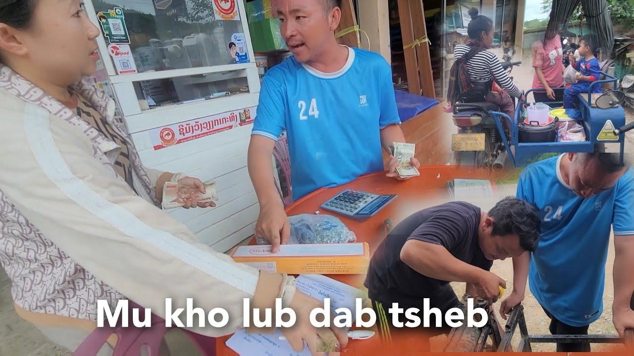 npawg lem wb ib niam txiv mu kho tsheb yuav ua lub dab tsheb tshiab ...