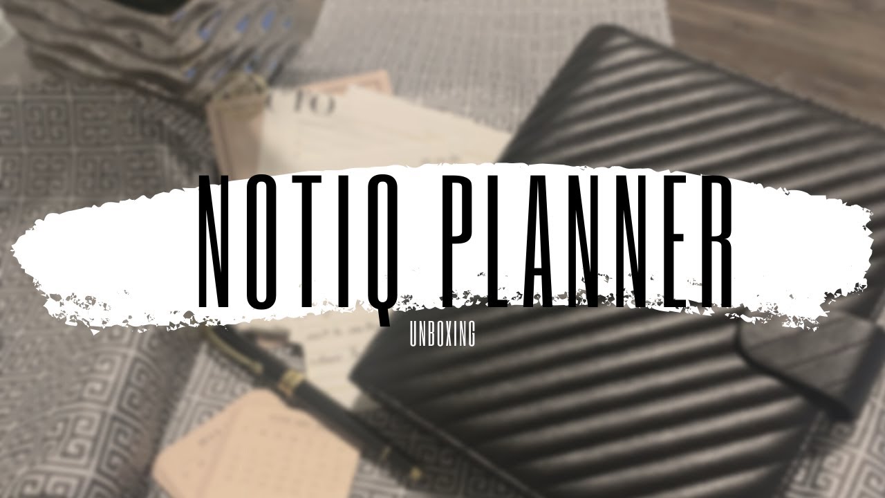 NOTIQ PLANNER UNBOXING! Q5 Classic Noir Quilted Black Vegan Leather ...