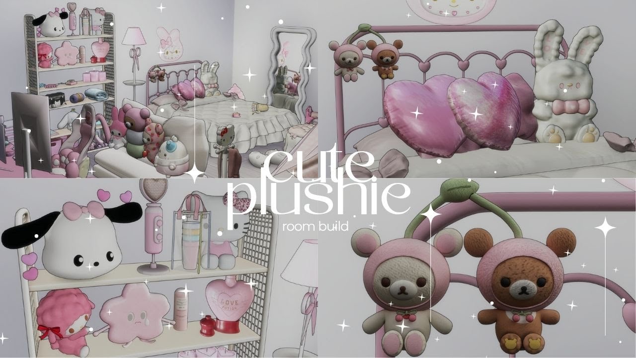 cute plushie room tour | download ୨୧ | clutter cc folder + cc links ...