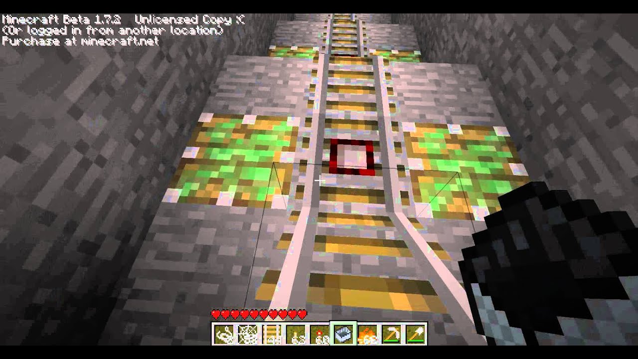 minecraft booster 1.7.2 without powered rail(german) - YouTube