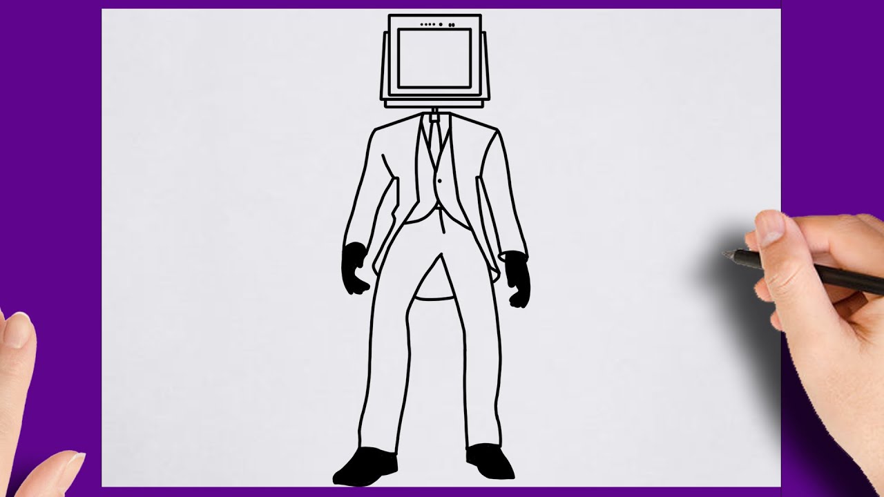 How to Draw Easy Large TV Man - Skibidi Toilet - YouTube